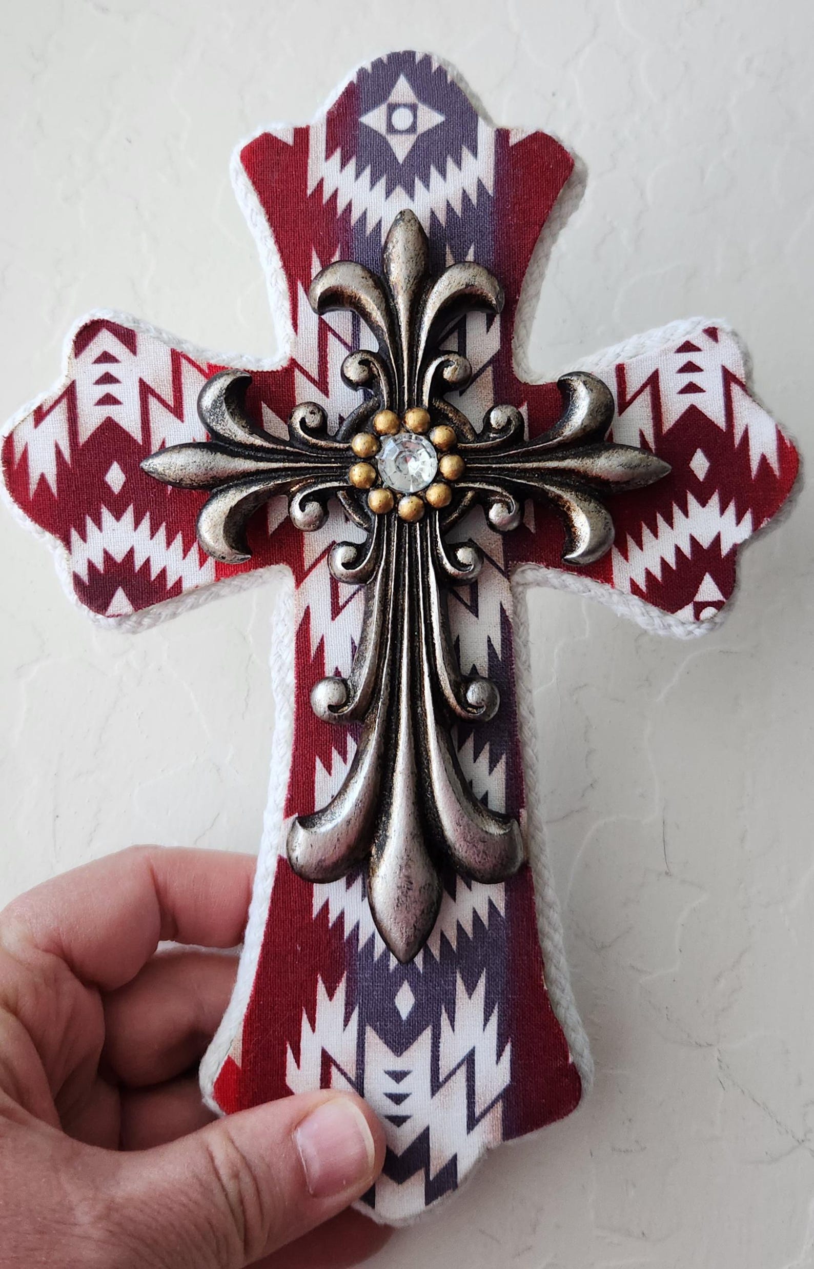Small Wall Cross, Fabric Cross, Wall Cross, Hanging Wall Cross ...
