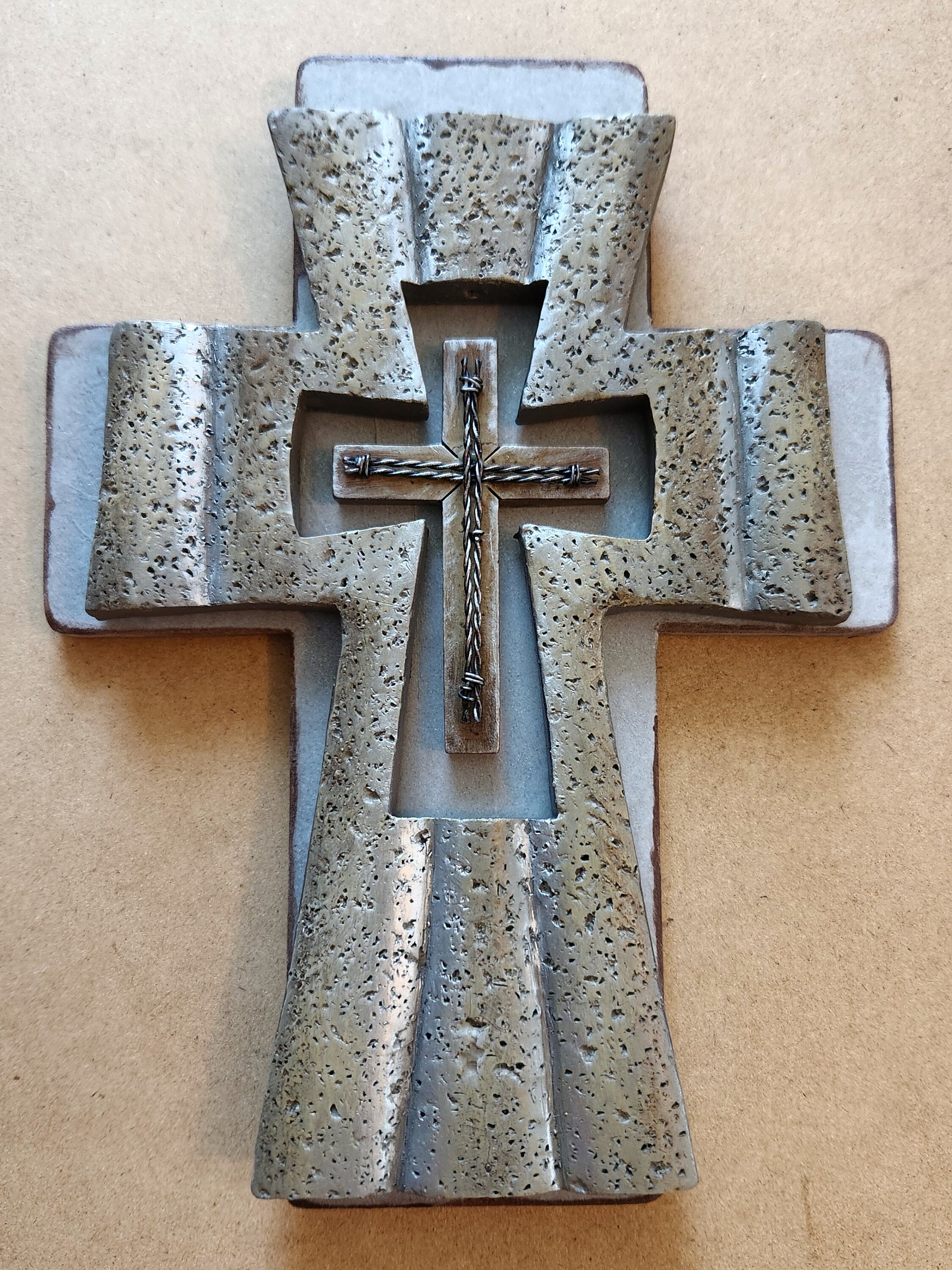 Medium Size Cross, Cross Wall Hanging, Handpainted Cross, Wall Cross ...