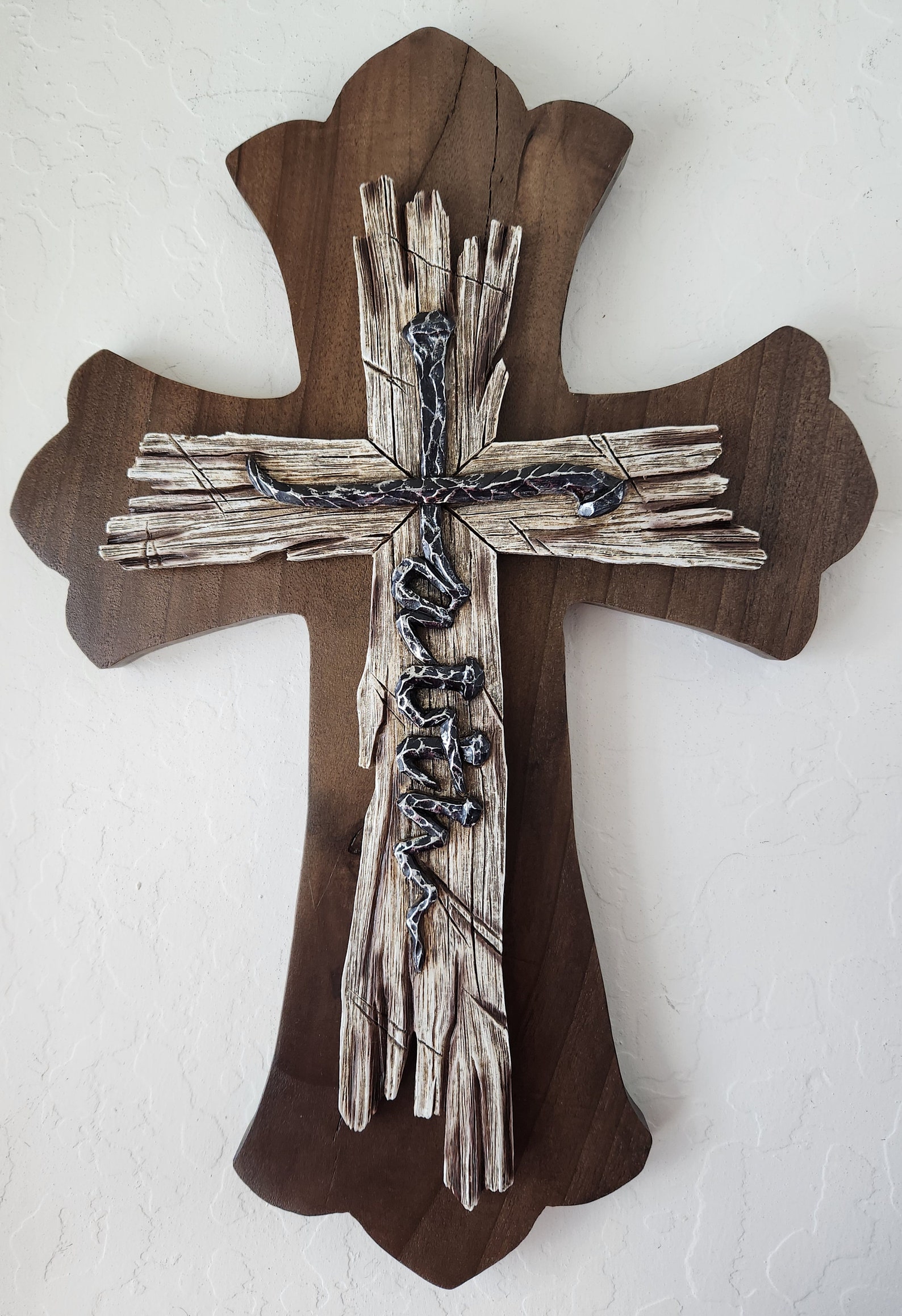Extra Large Cross, Rugged Cross, Faith Cross, Rustic Cross, Cross Wall ...