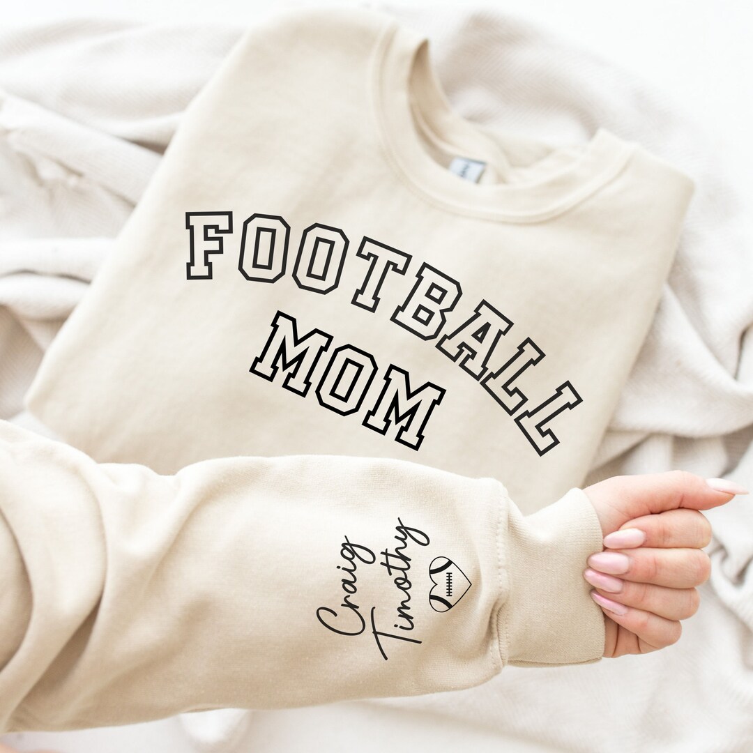 Football Mom Sweatshirt With Kids Names, Football Mom Shirt, Senior ...