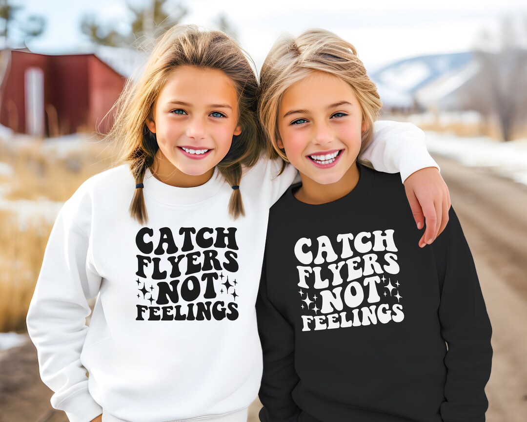 Catch Flyers Not Feelings, Cheer Sweatshirt, Cheer Shirts, Cheer ...
