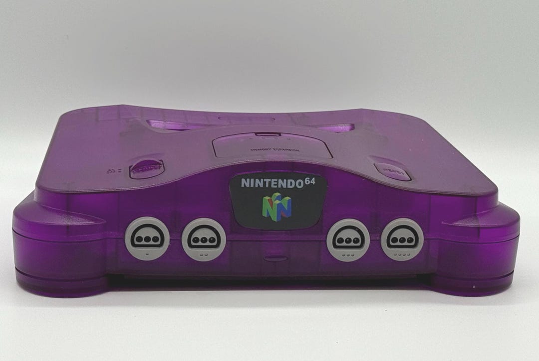 NEW Nintendo 64 N64 Limited Transparent Purple Custom Console Multi ...