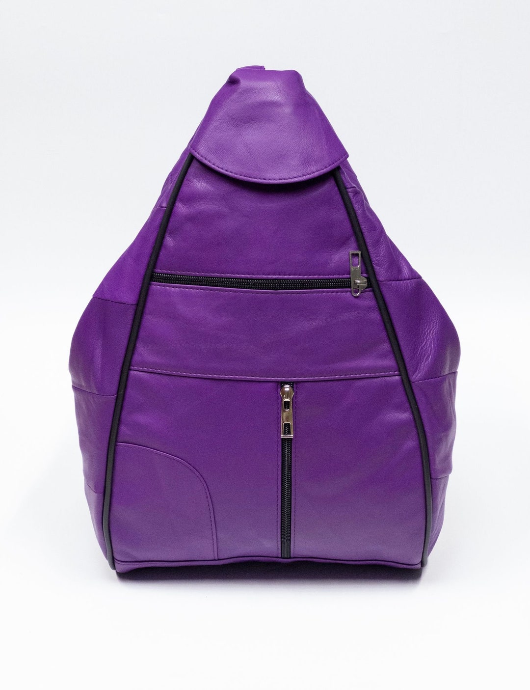 Purple Leather Backpack,suede Leather Bag,birthday Gift for Mom,natural ...