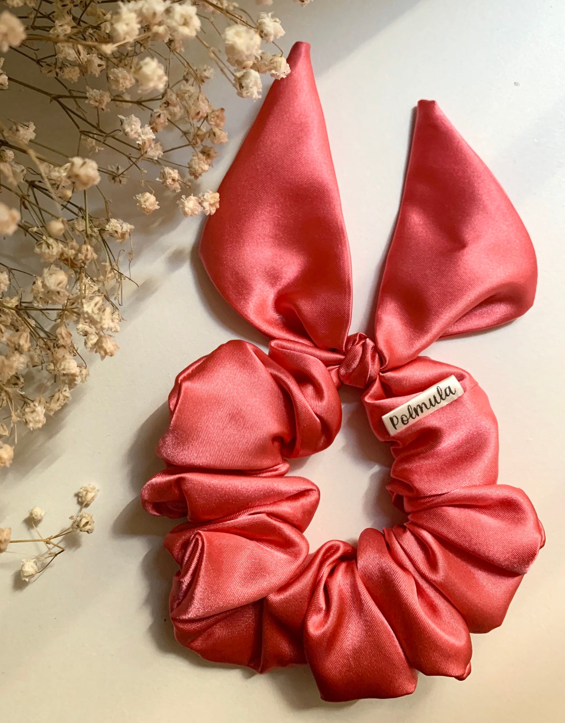 Bunny Ear Silk Satin Scrunchie Tie / Hair Scrunchies Hair - Etsy
