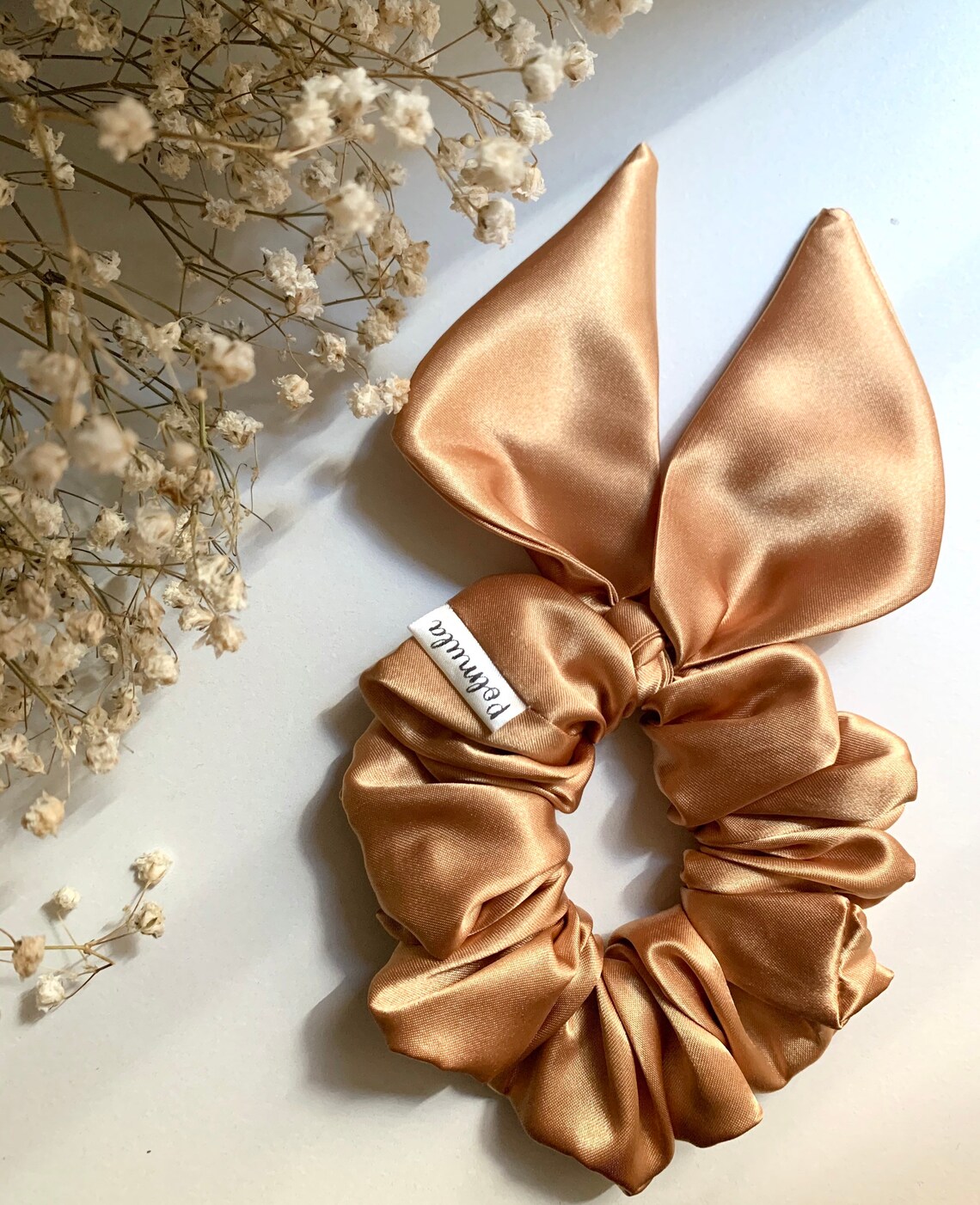Bunny Ear Silk Satin Scrunchie Tie / Hair Scrunchies Hair - Etsy