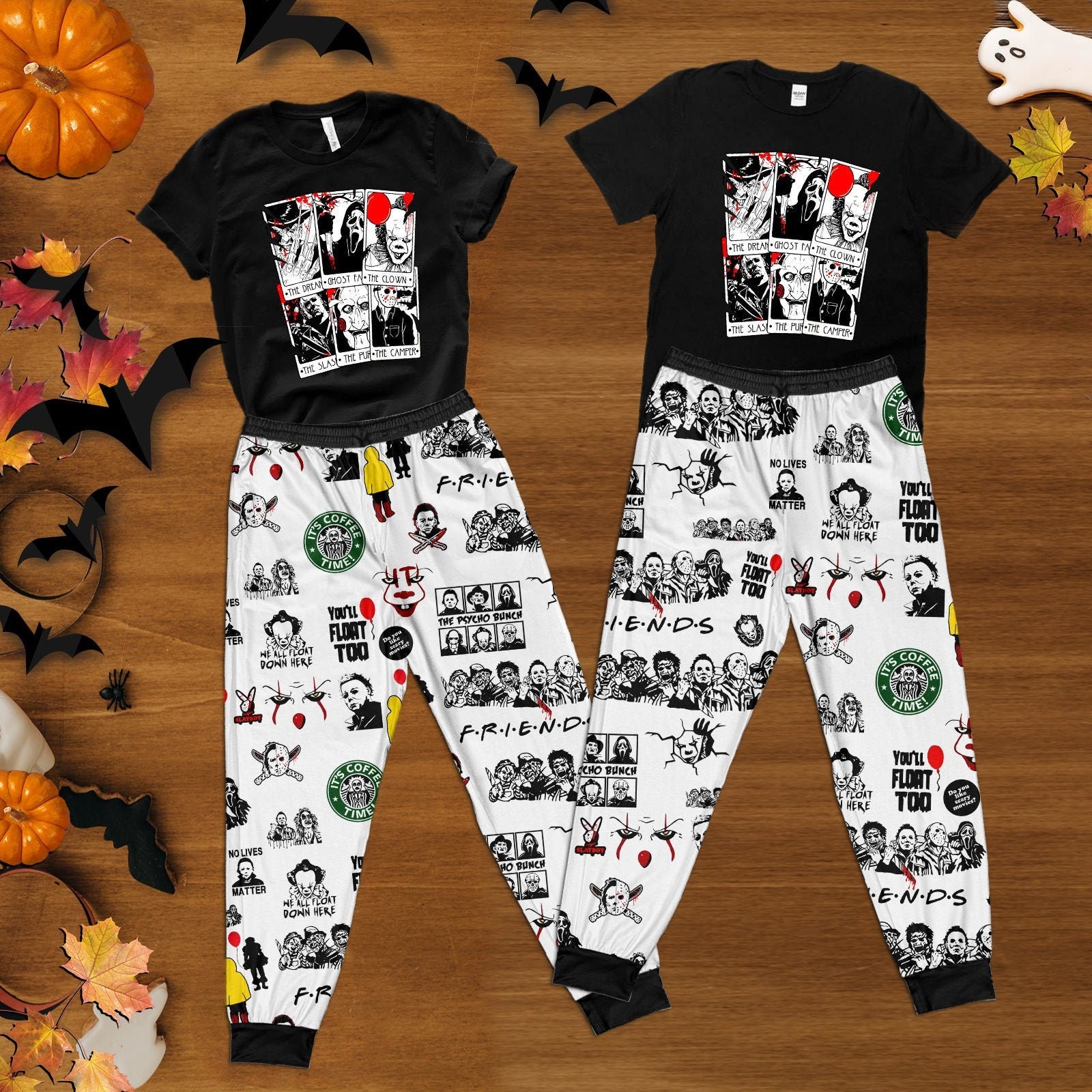 Horror Movie Characters Bundle Pajamas Set Horror Characters - Etsy