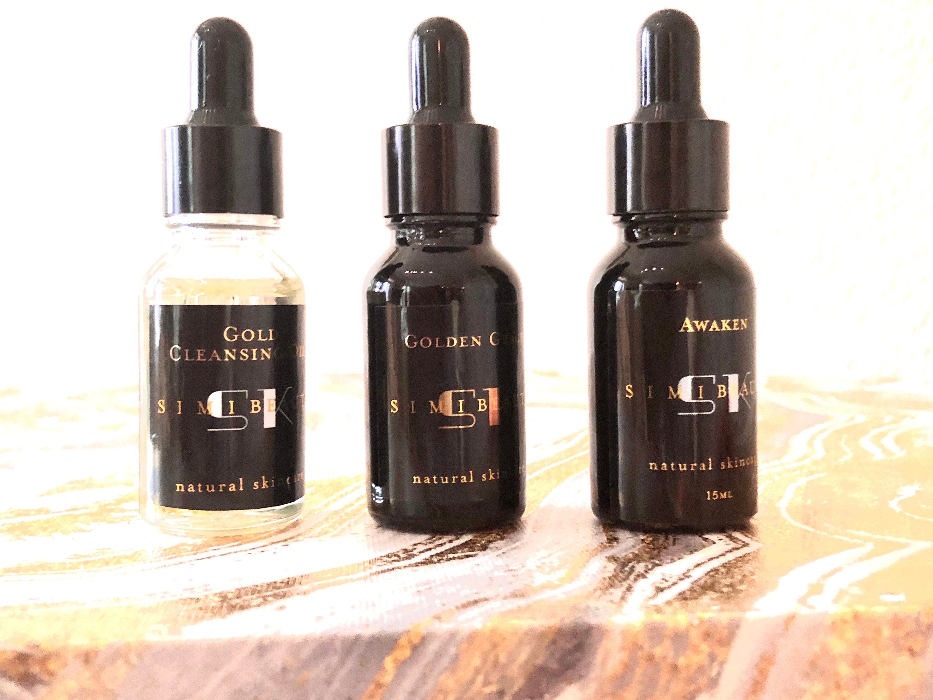 Simi SK Beauty Natural Luxury Skincare Travel Set. Features 24K Gold ...