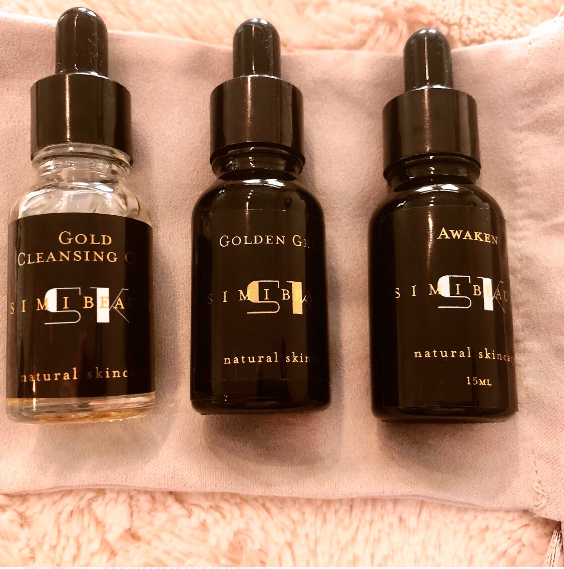 Simi SK Beauty Natural Luxury Skincare Travel Set. Features 24K Gold ...