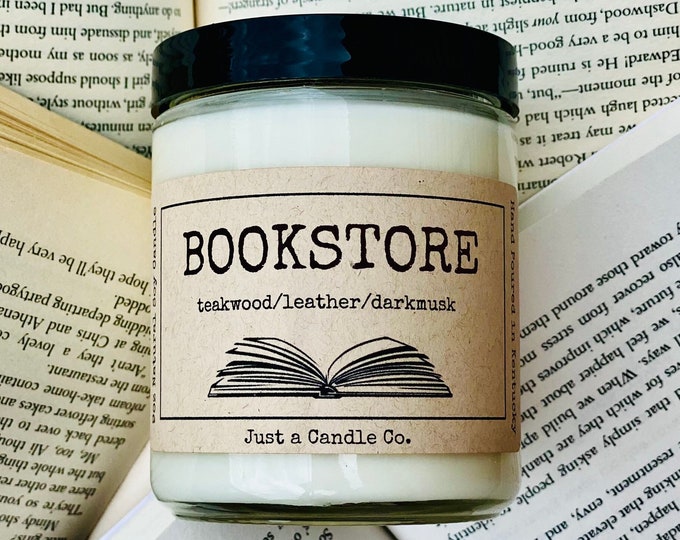 Bookstore Candle Book Candle Library Scented Soy Candle - Etsy