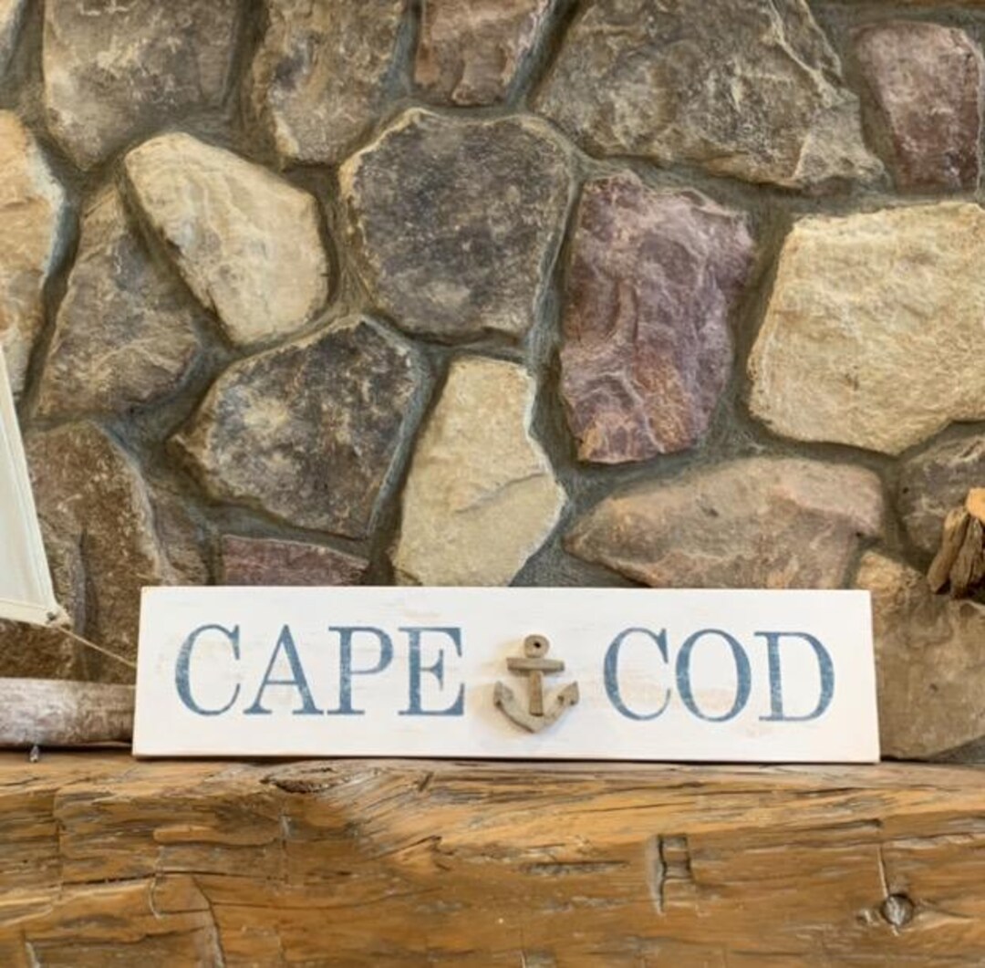 Rustic Cape Cod Sign Handmade Distressed 24” X 5.5” Custom Driftwood ...