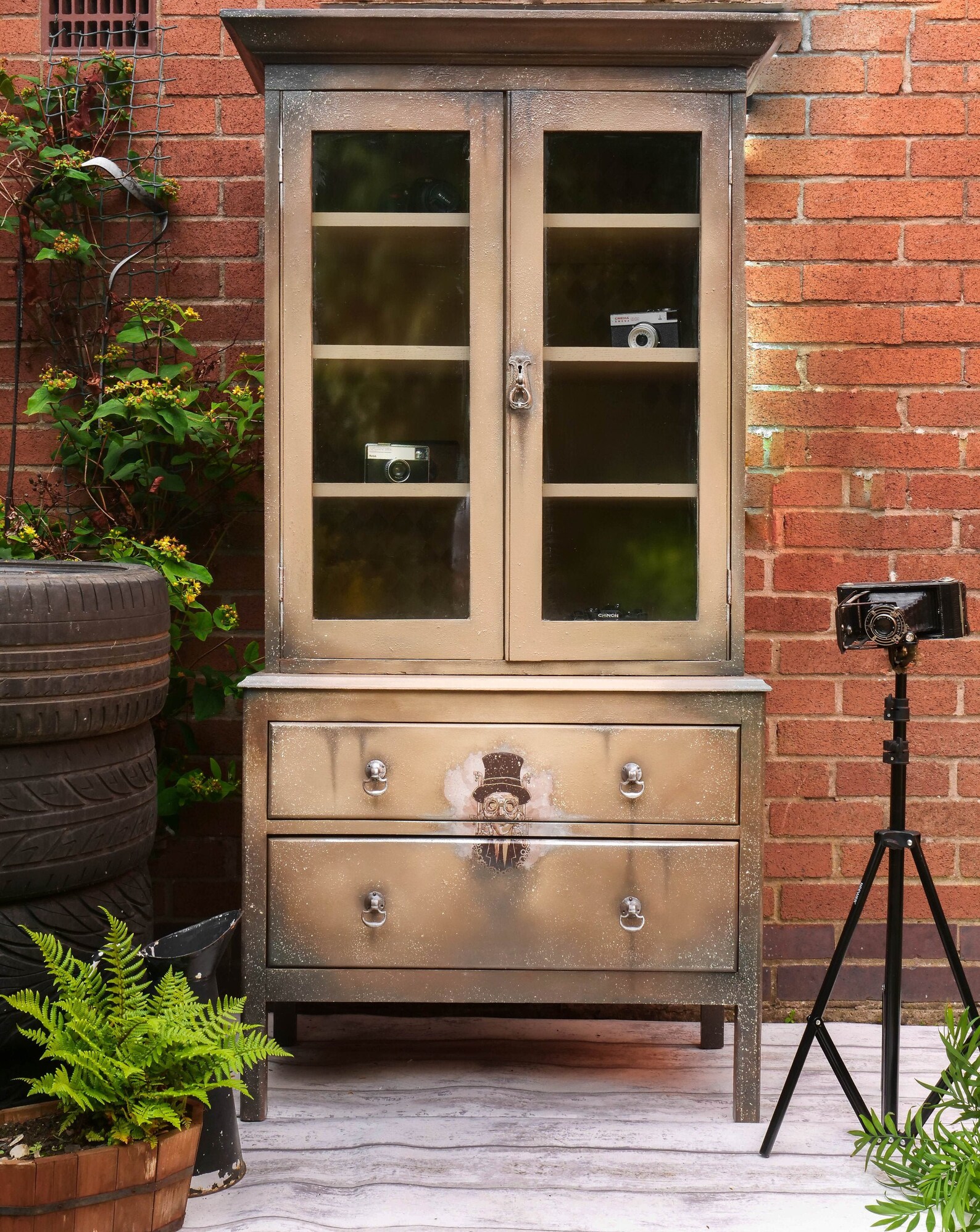 Steampunk cabinet Steampunk dresser Upcycled furniture-Hand | Etsy