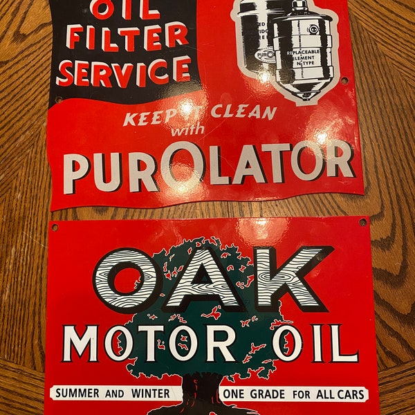 Porcelain Gas and Oil Signs - Etsy