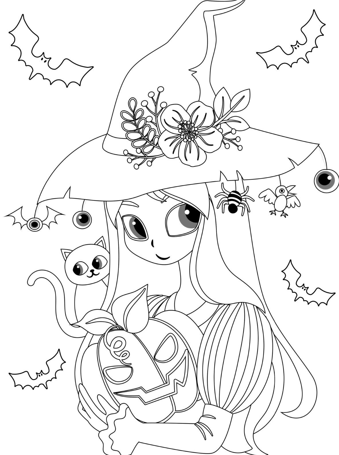 Magic & Moonbeams: A Witchy Coloring Book for Kids 40 Enchanting Pages ...
