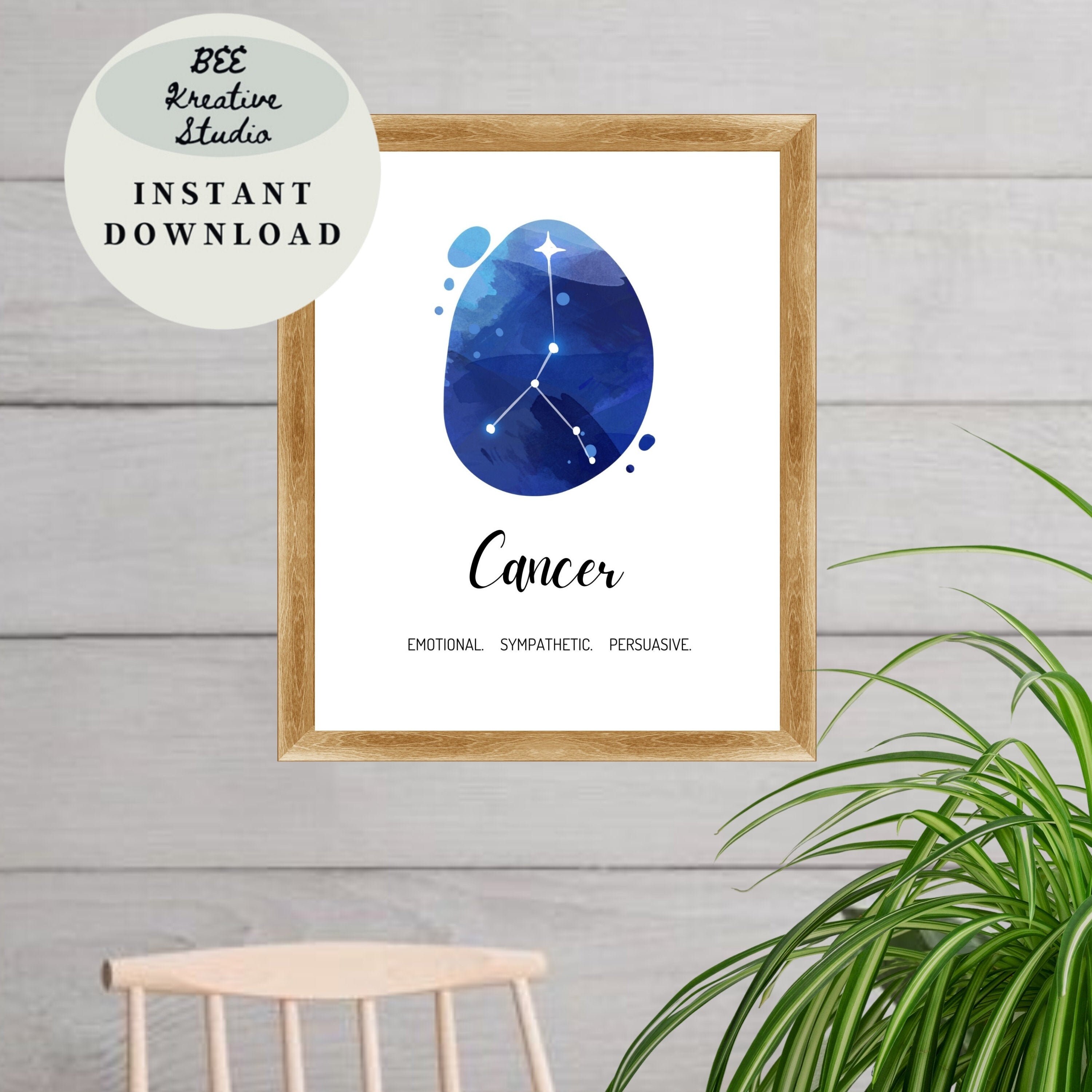 Watercolor Zodiac Constellation Print Astrology Sign Wall - Etsy