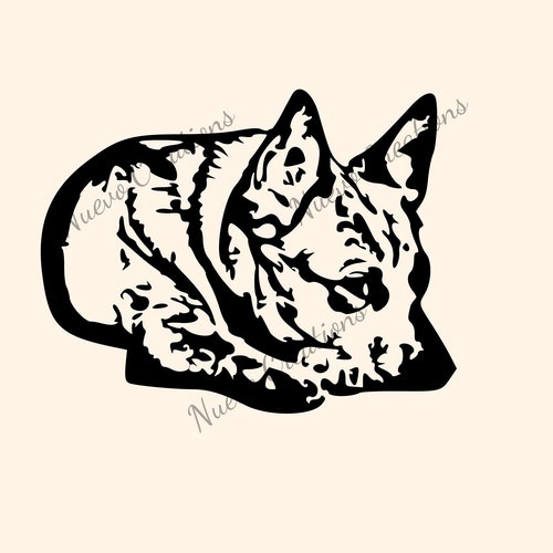 Heeler SVG/ PNG/ JPEG / Australian Cattle Dog / Digital Cut - Etsy
