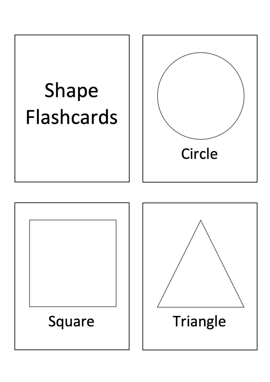 2D Shape Flashcards Printable Shape Flashcards Preschool - Etsy