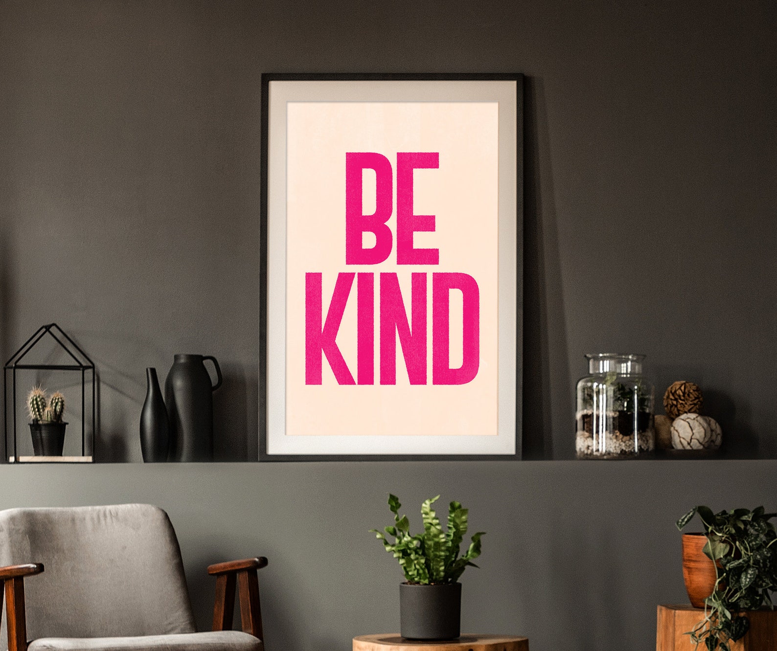 Inspirational Quote - Be Kind Print - Typography Poster - Positive ...