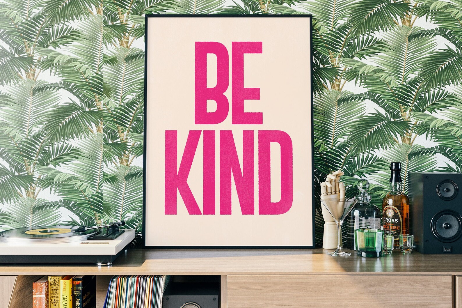Inspirational Quote Be Kind Print Typography Poster | Etsy