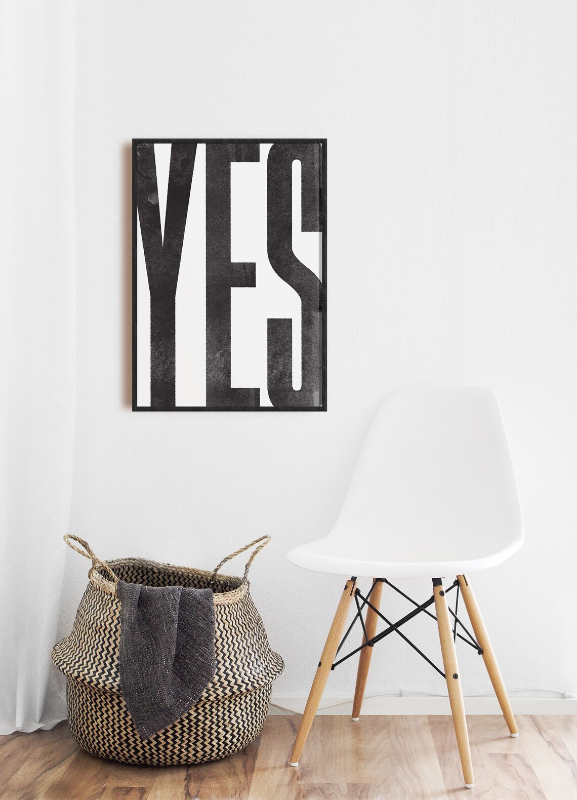 Abstract Print Yes Print Typography Art Positive Words | Etsy