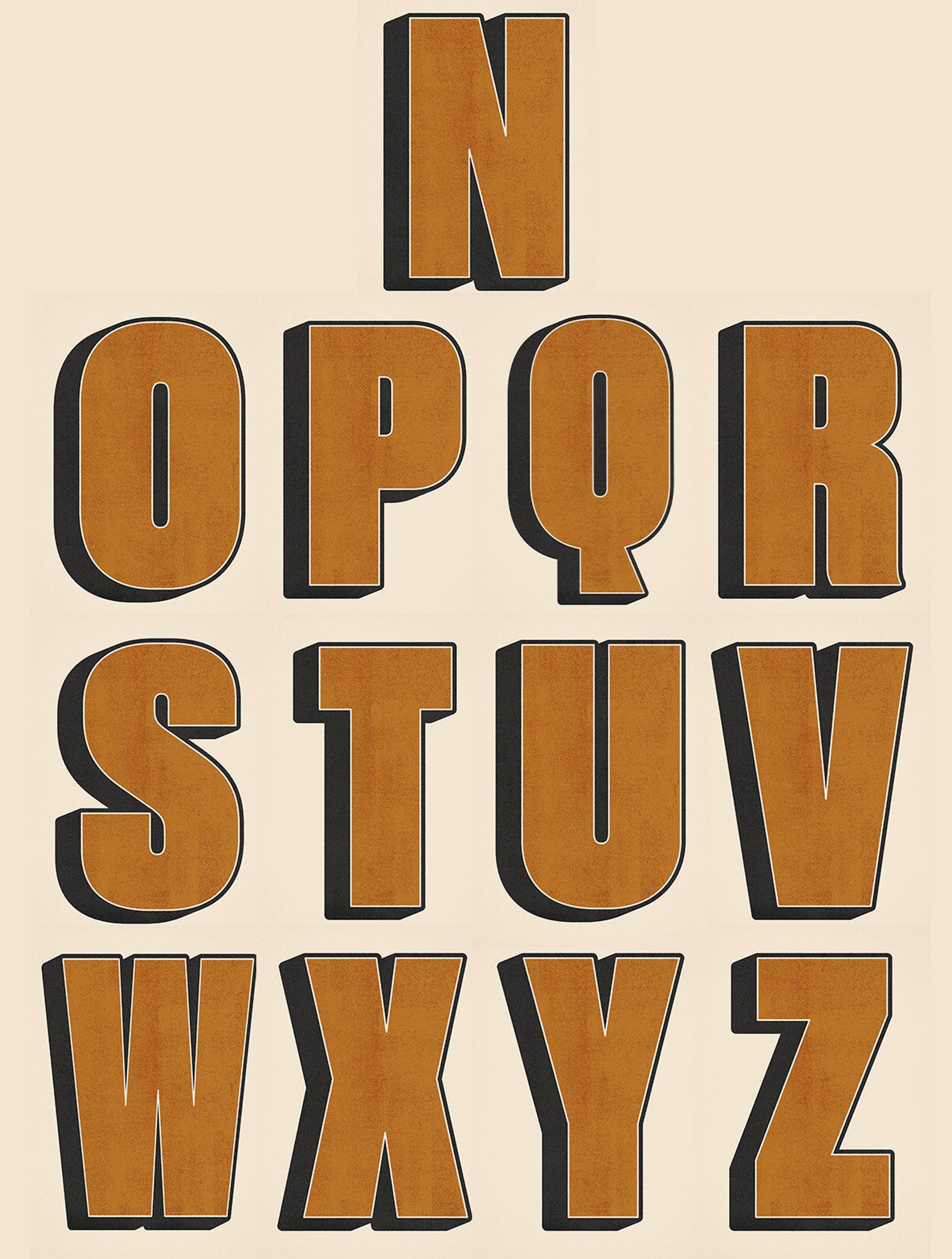 Letter Print Alphabetica Personalised Poster Gift Idea - Etsy