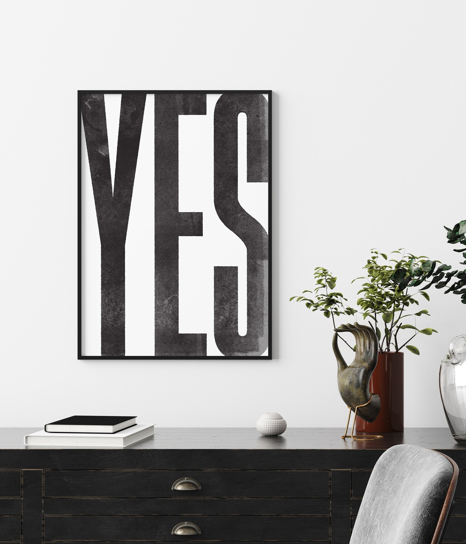 Abstract Print Yes Print Typography Art Positive Words - Etsy