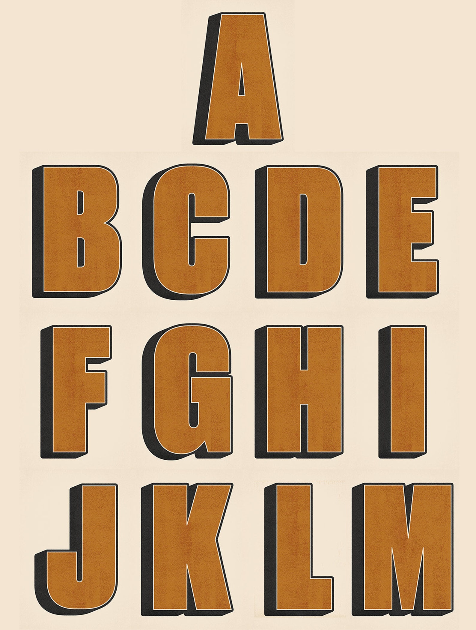 Letter Print Alphabetica Personalised Poster Gift Idea - Etsy