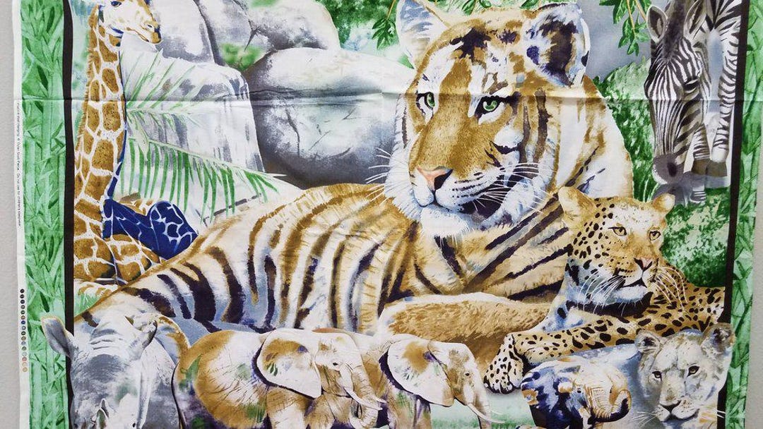 Tiger Wall Hanging Fabric Panel - Etsy
