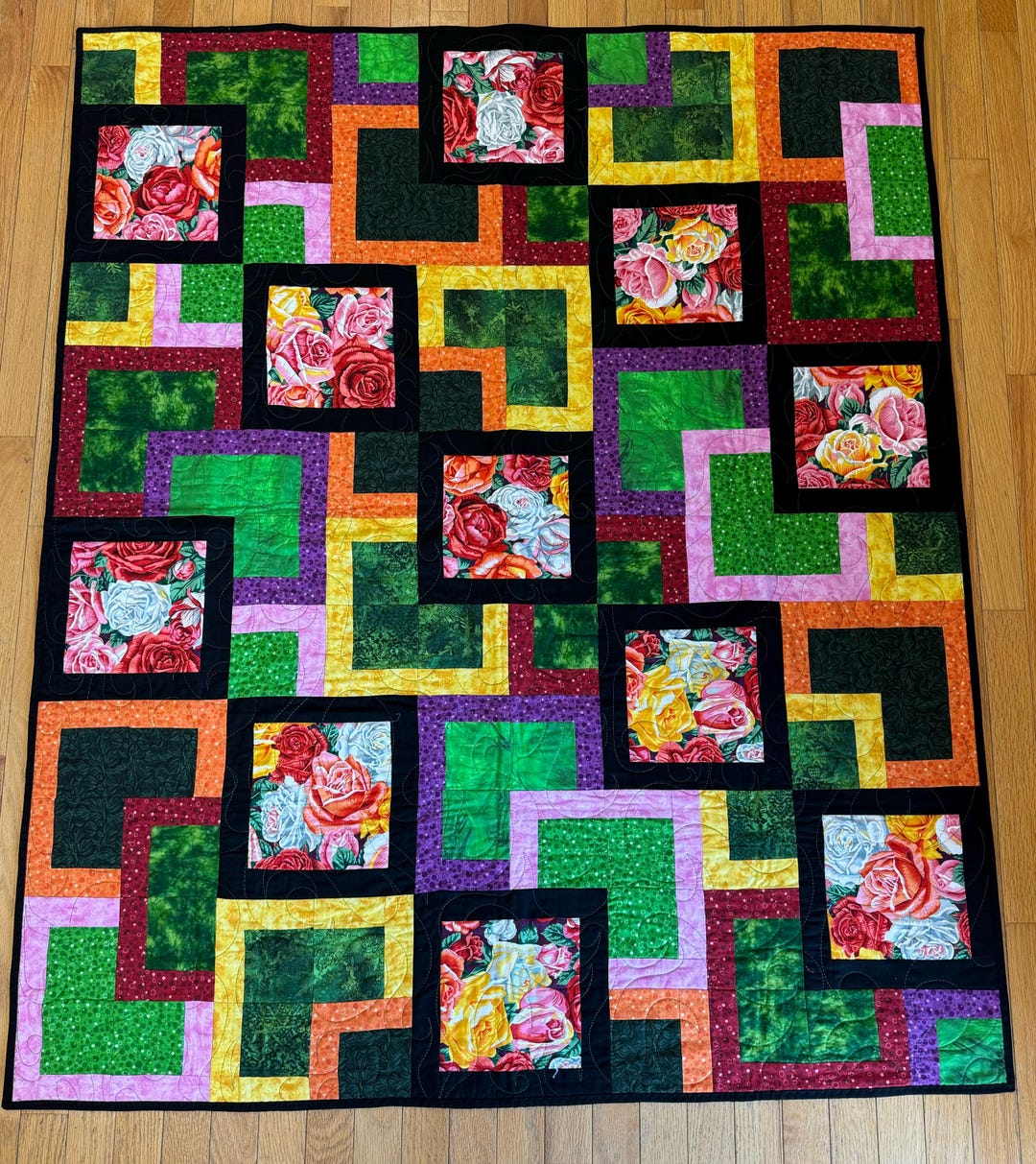 Handmade Quilted Couch Throw - Window Box - Etsy