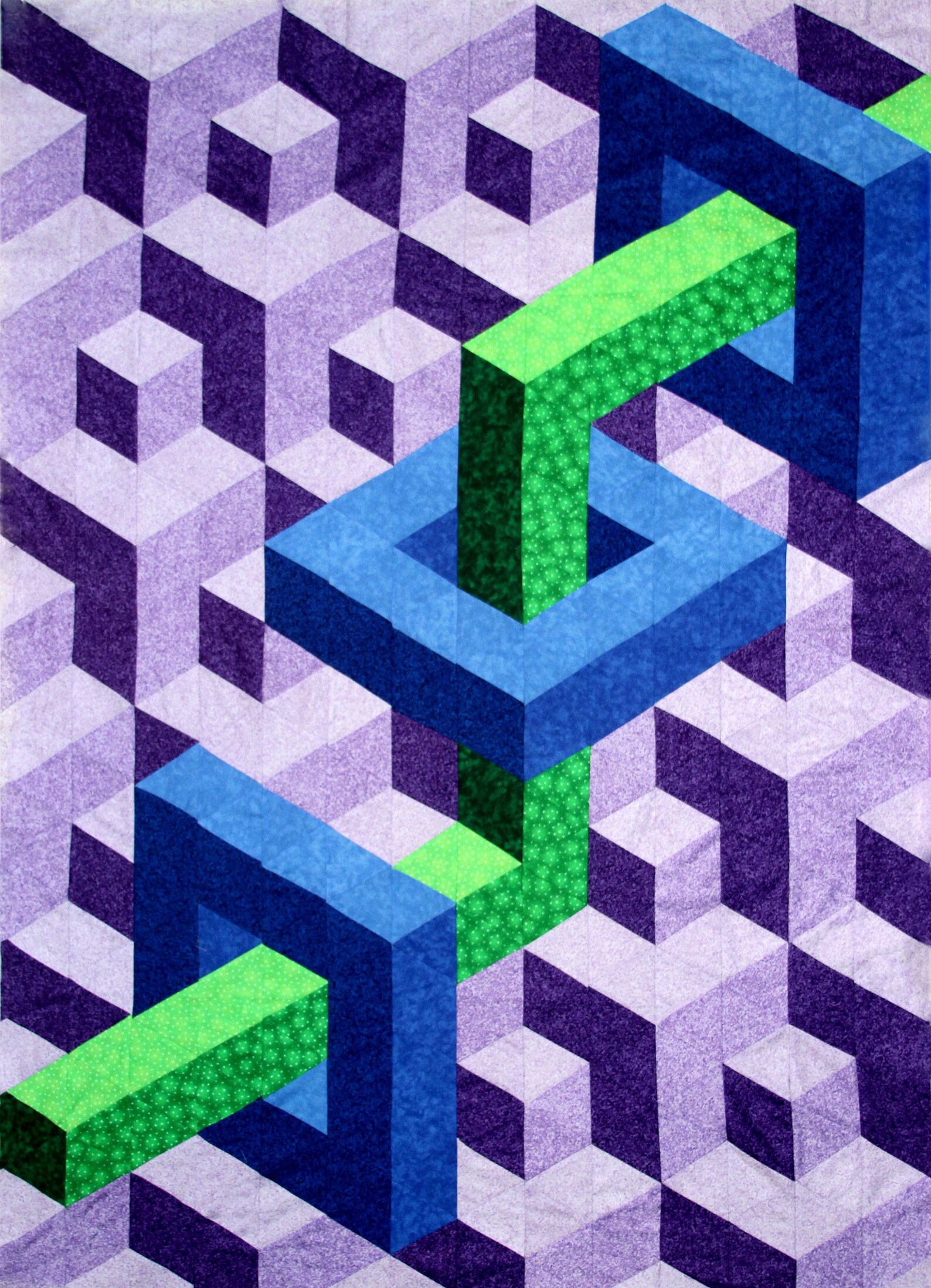 Square Peg 3D Quilt Pattern Download - Etsy