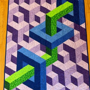 Square Peg 3D Quilt Pattern Download - Etsy