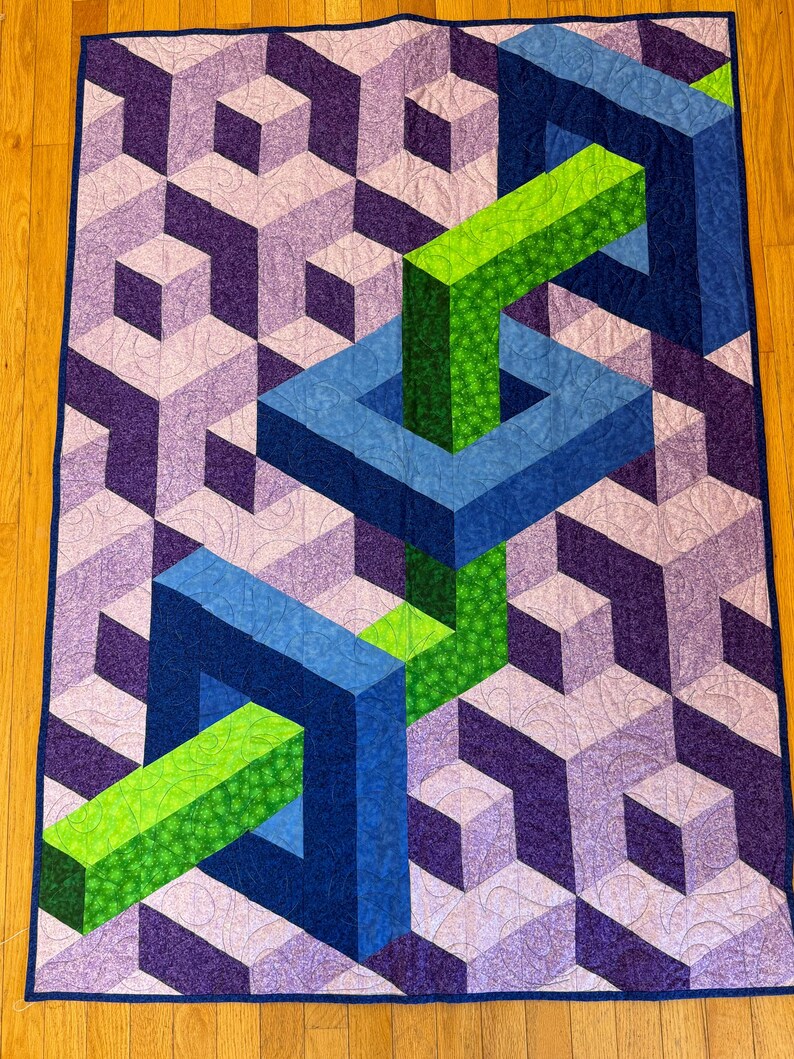 Square Peg 3D Quilt Pattern Download - Etsy