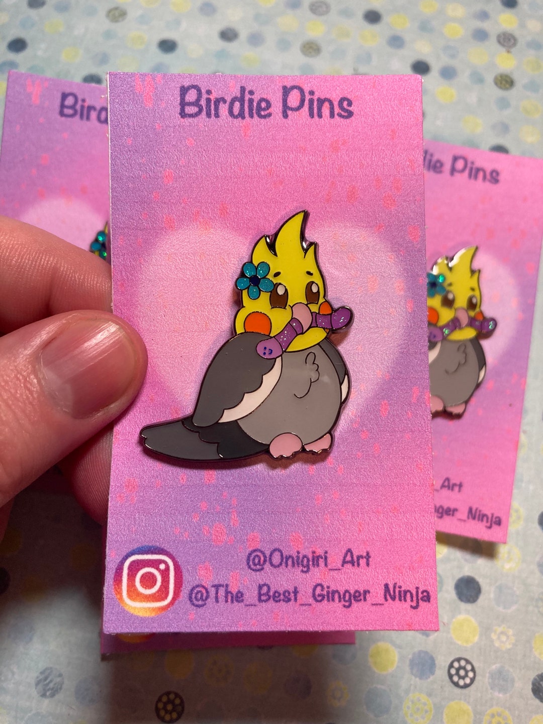 Kawaii Cockatiel Birb Enamel Pins - Etsy