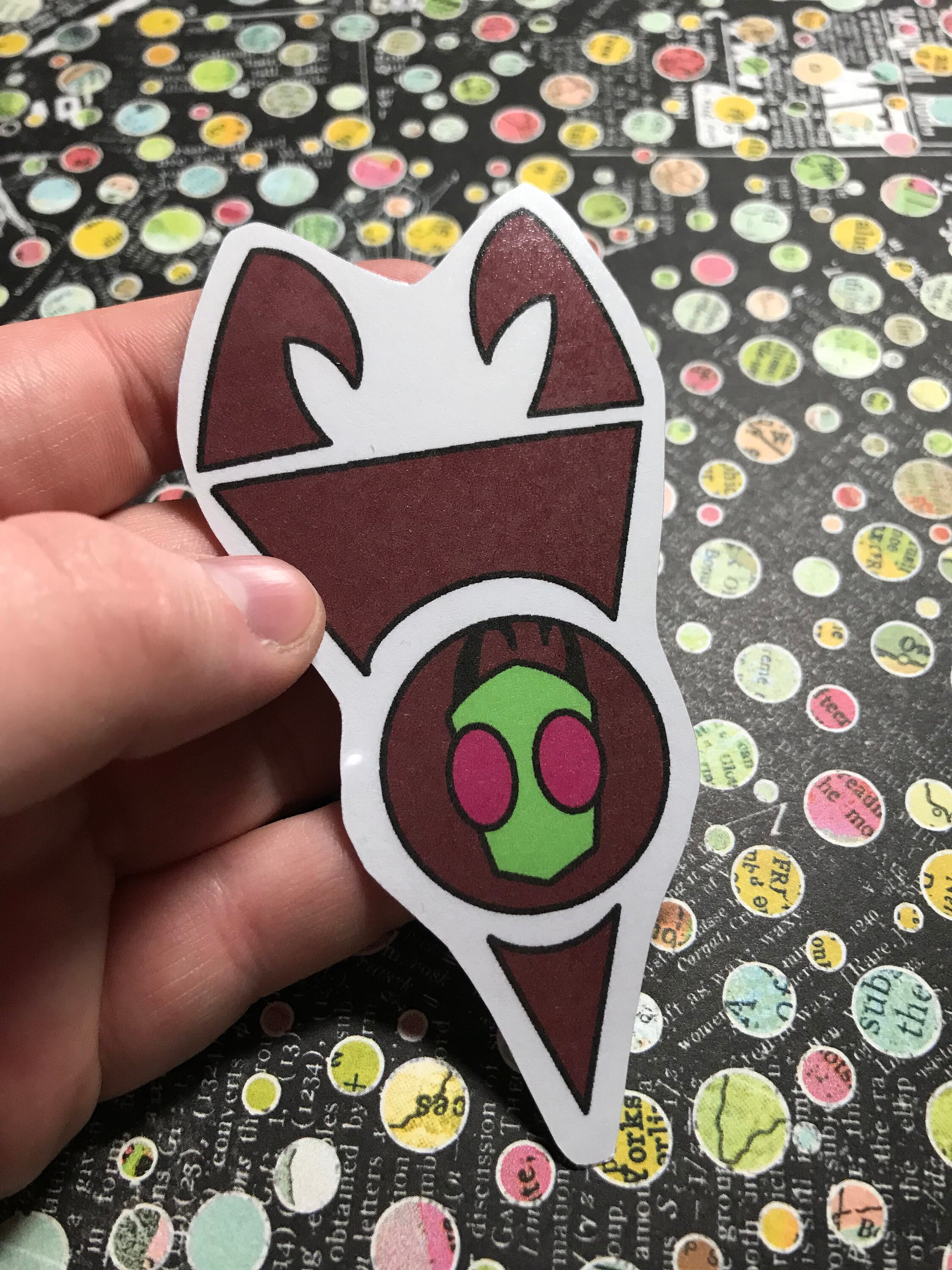 Waterproof Invader Zim Button Sticker Pack | Etsy