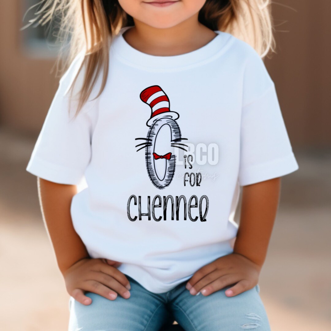 Personalized Cat Hat Shirt, Read Across America, Reading Day Tee ...