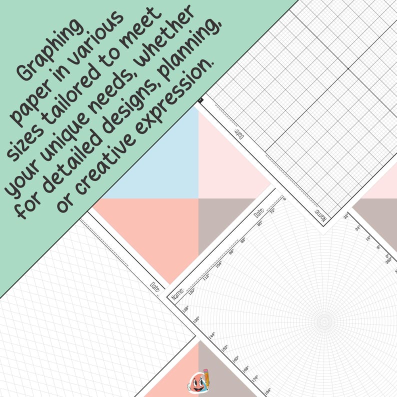 Graph Paper Bundle Printable – Square, Dot, Isometric & More – 1/8″–2 ...