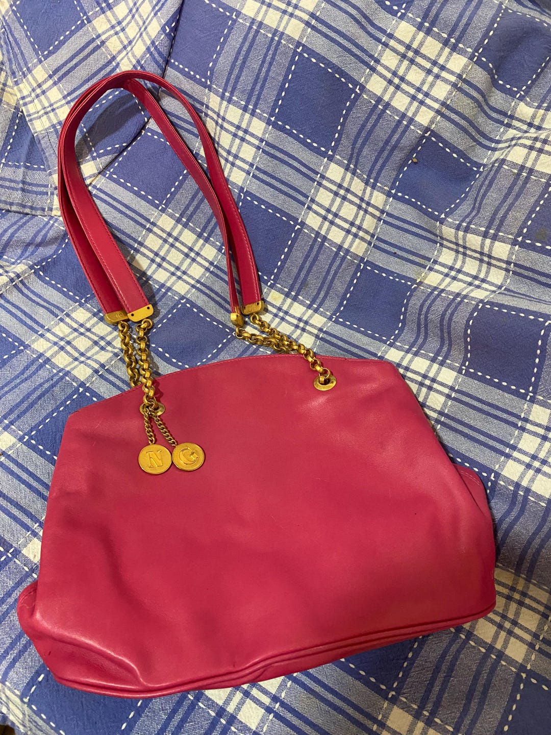 Nazareno Gaberelli Pink Leather Shoulder Bag - Etsy