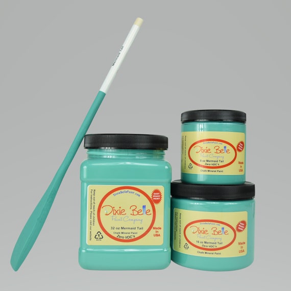 Dixie Belle Mermaid Tail Chalk Mineral Paint. Teal Blue Green | Etsy