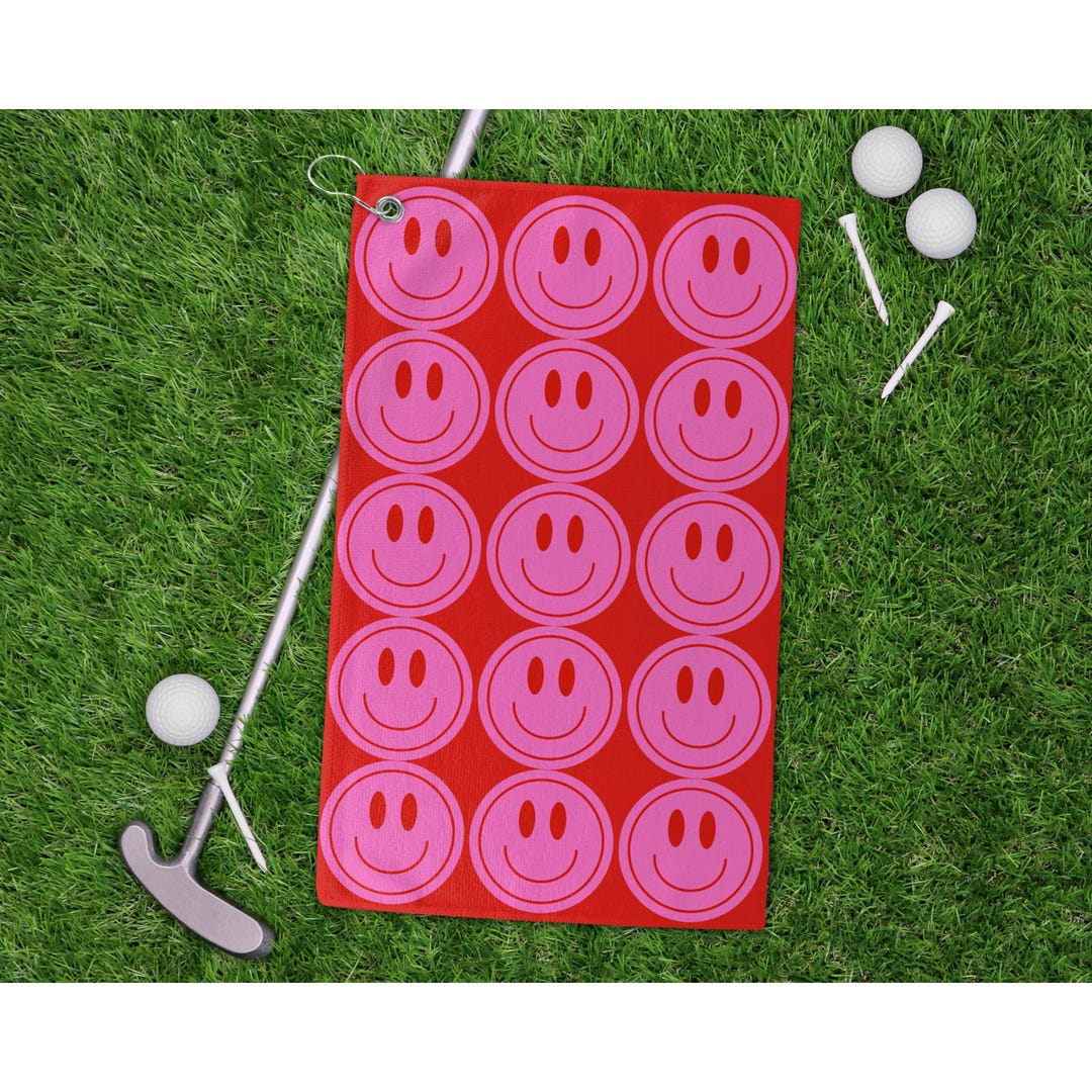 Smiley Faces Golf Towel, Summer Sports, Dad Gift - Etsy