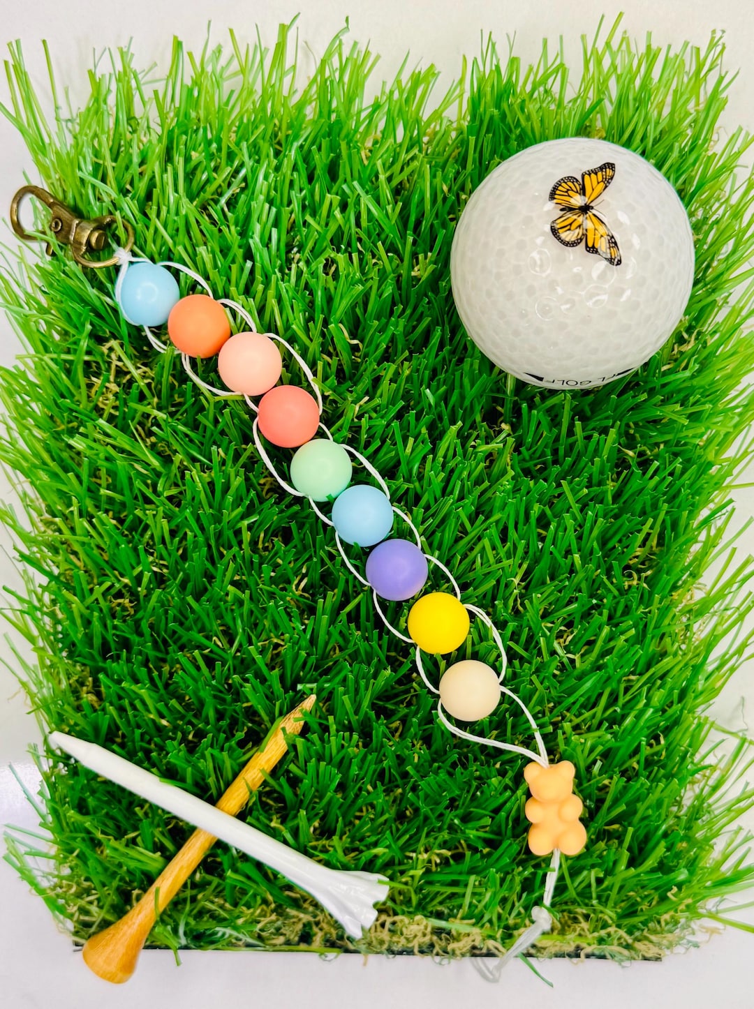 Rainbow Bead Golf Stroke Counter | Gummy Bear Accent - Etsy