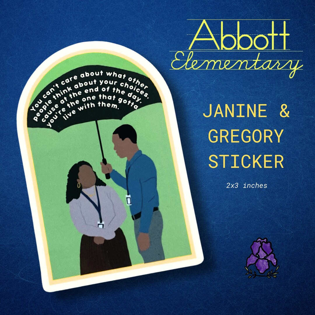 Abbott Elementary Sticker Janine and Gregory Sticker TV - Etsy