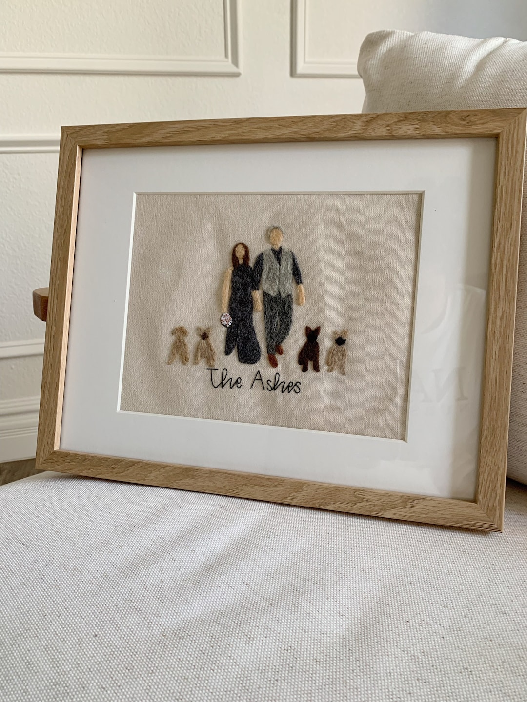 Couple Felt Portrait Embroidery Frame - Etsy