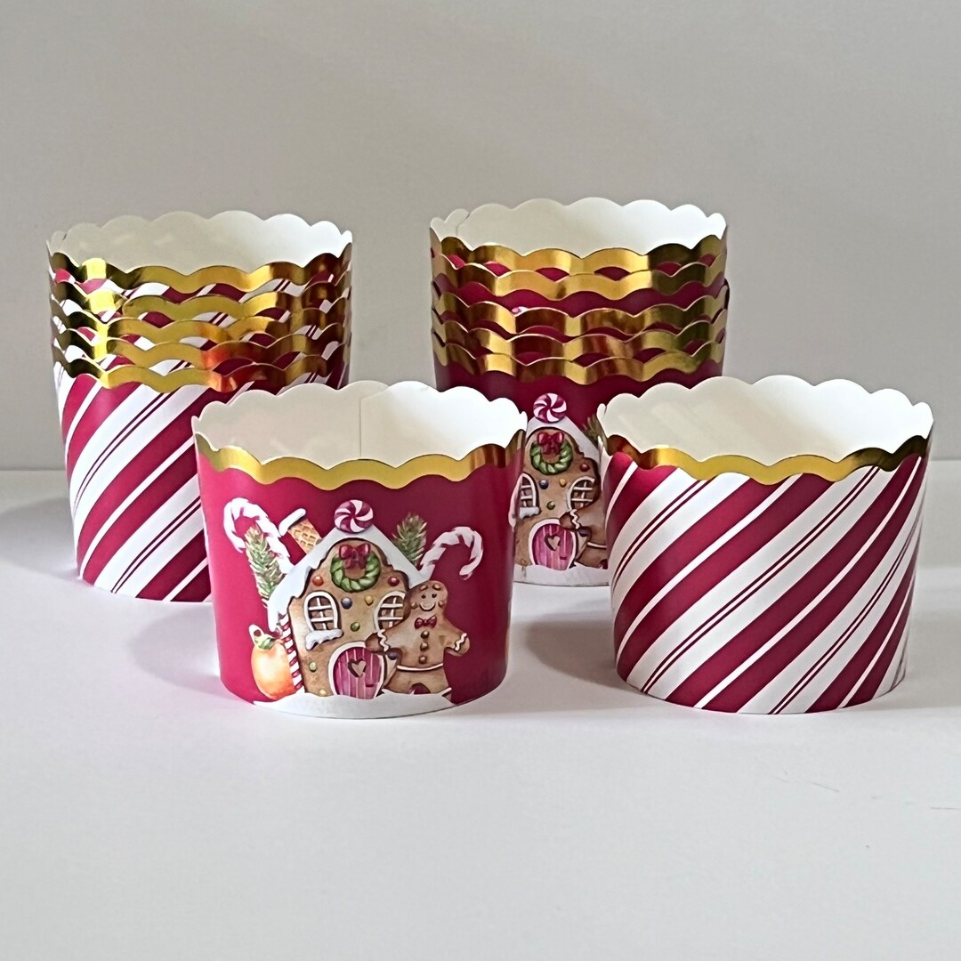 Cupcake Cups, Christmas Cupcake Cups, Gingerbread, Baking Cups ...