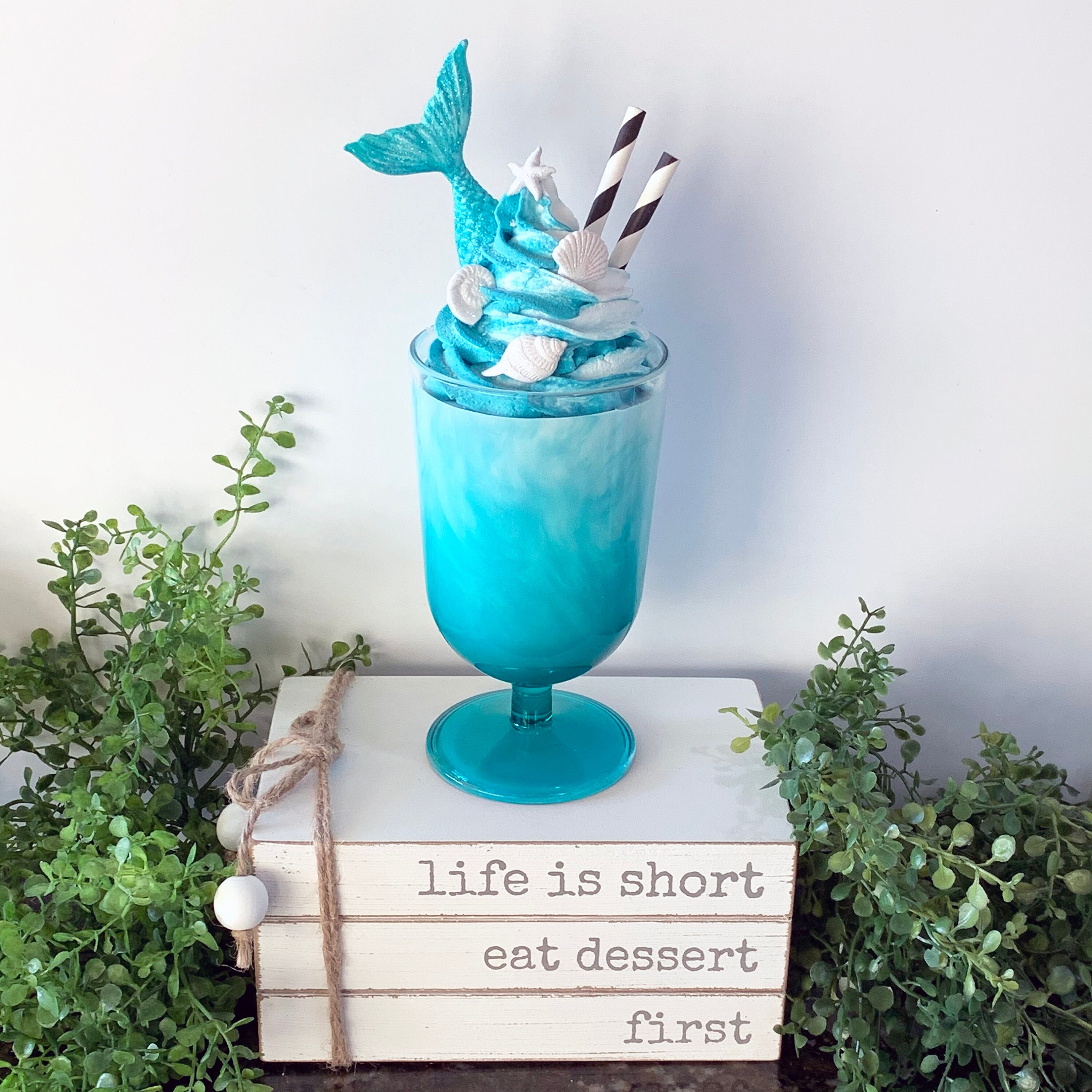 Mermaid Fake Parfait, Fake Milkshake, Fake Whipped Cream, Mermaid ...