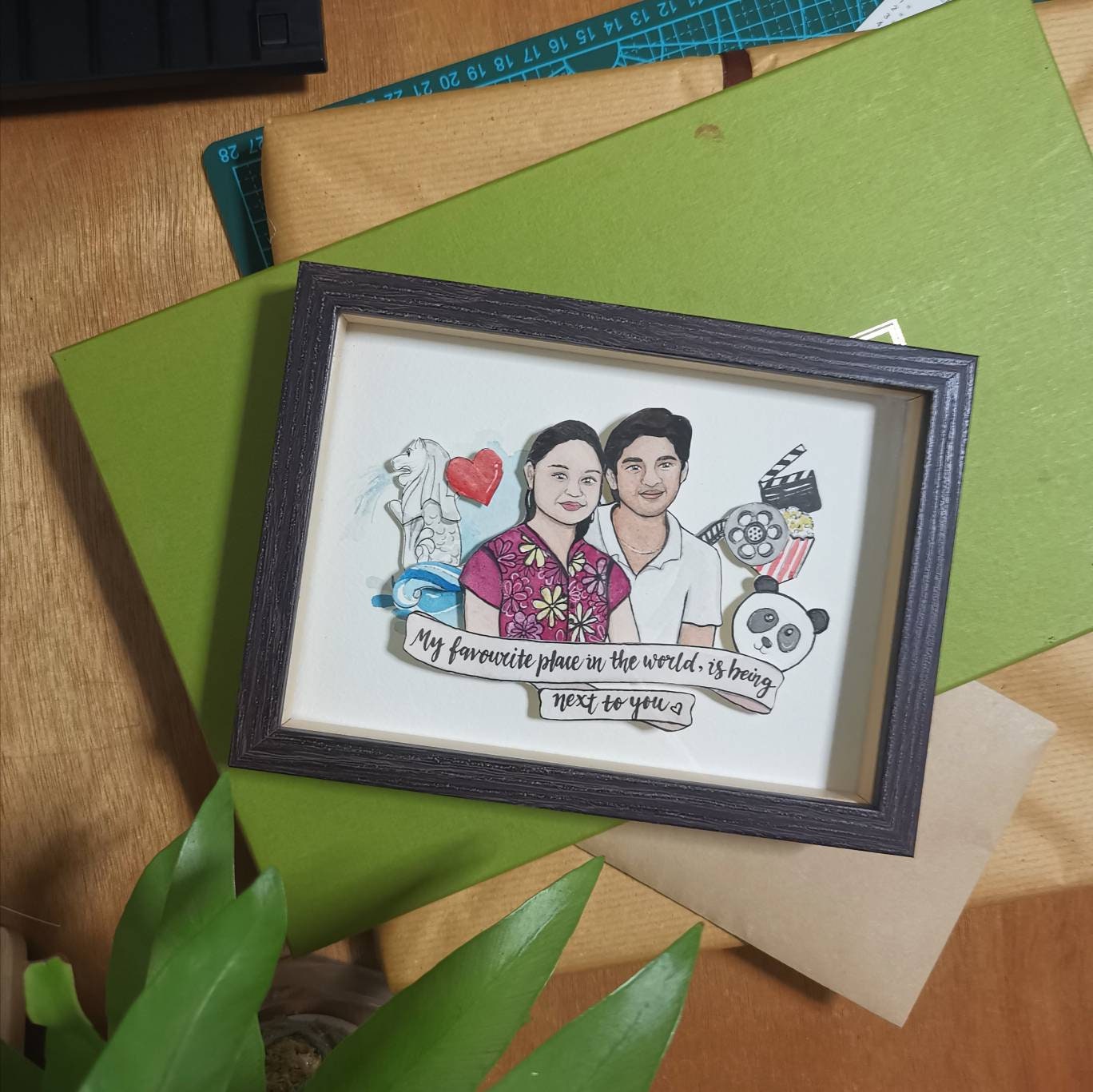 Pop-up Portrait Frame Handdrawn Portrait Papercut Art - Etsy New Zealand