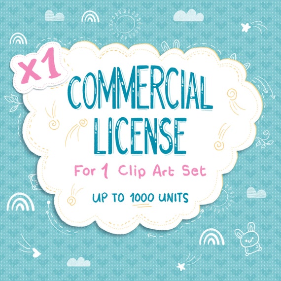 Commercial License Add-On Commercial Use for ONE Clip Art | Etsy