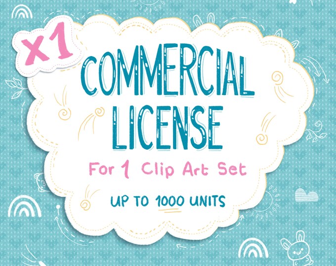 Commercial License Add-on | Commercial Use for ONE Clip Art Set | No ...