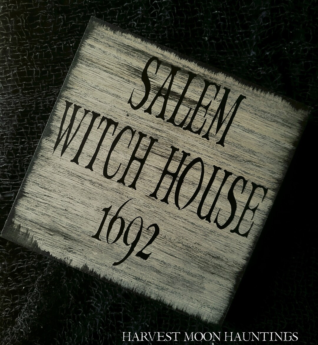 Salem Witch House 6x6 Wood Block Sign - Etsy