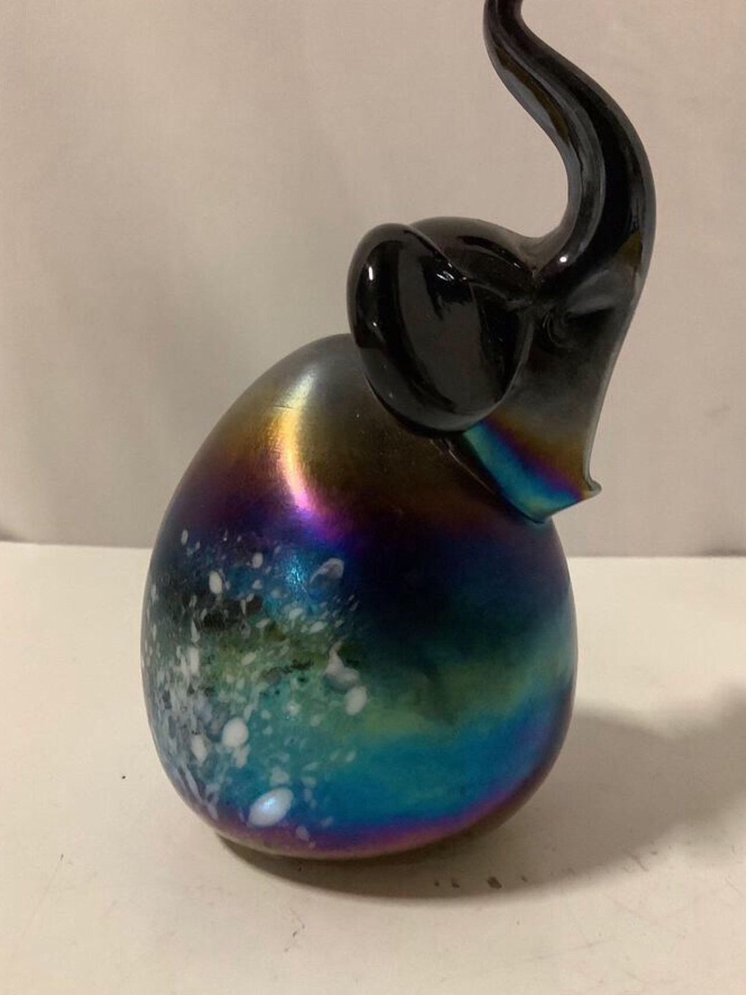 Penco Iridescent Art Glass Elephant Vintage - Etsy