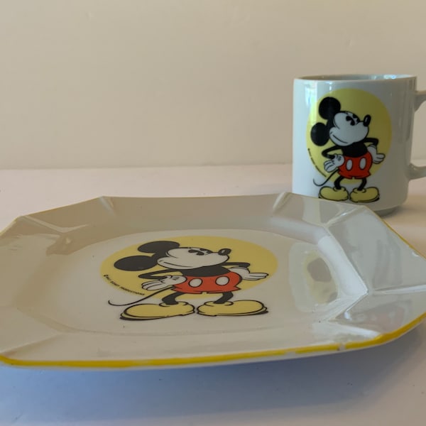 Ceramic Mickey Mouse Plate - Etsy