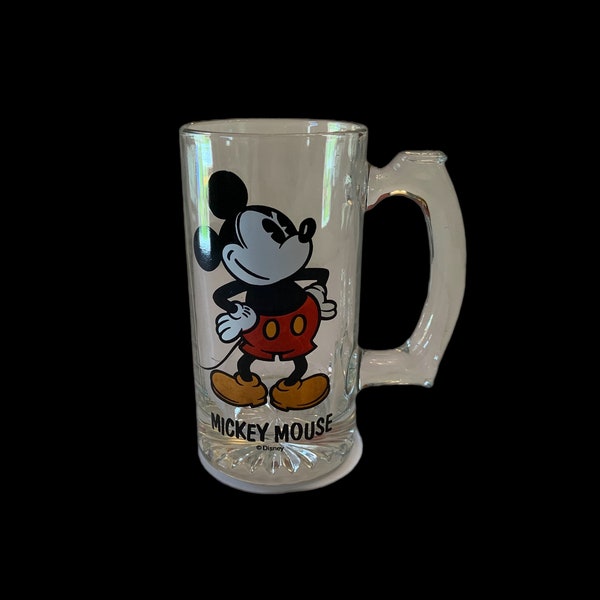 Mickey Mouse Clear Glass Mug - Etsy